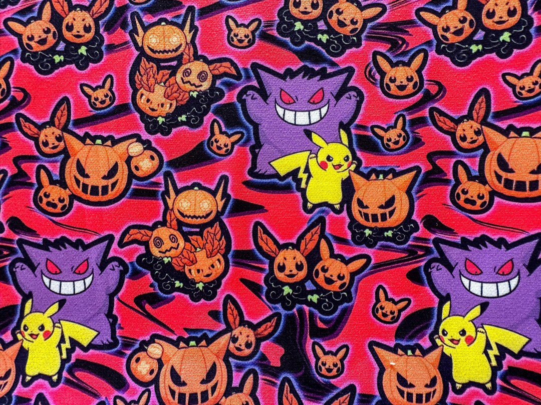 POKEMON Pikachu Knit Stretch Fabric – Pocket Monster Custom Fabric ...