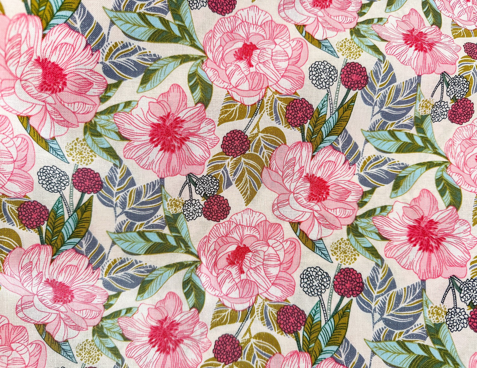 Summer Floral Fabric/ Tropical Flower Fabric/ Cotton Woven Fabric ...