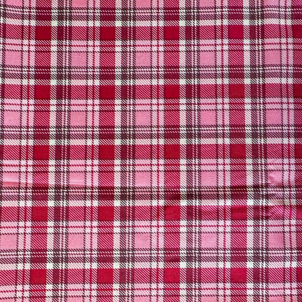 Pink Plaid Fabric - Etsy