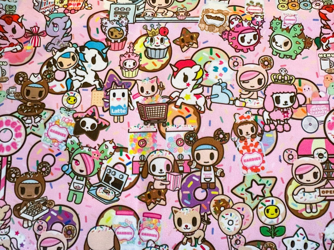Japanese Cartoon Tokidoki Unicorns Fabric/ Soft Polyester Canvas Fabric ...