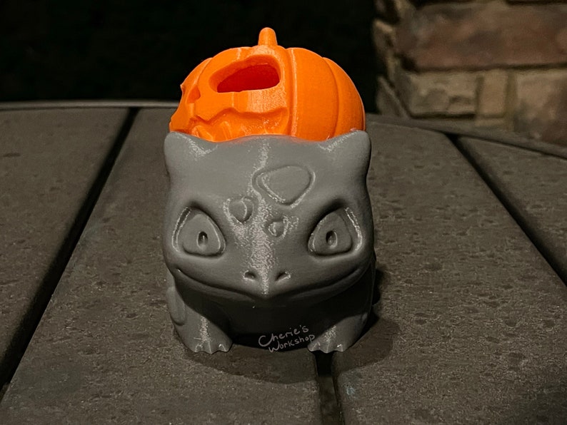 Halloween Pumpkin Bulbasaur With Light - Etsy