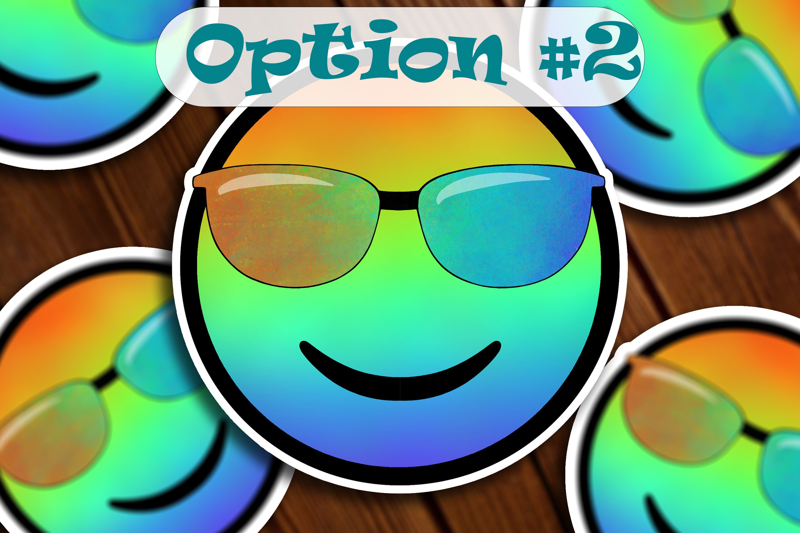 Rainbow Smiley Face Pride Sticker Sunglasses - Etsy