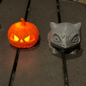 Halloween Pumpkin Bulbasaur With Light - Etsy