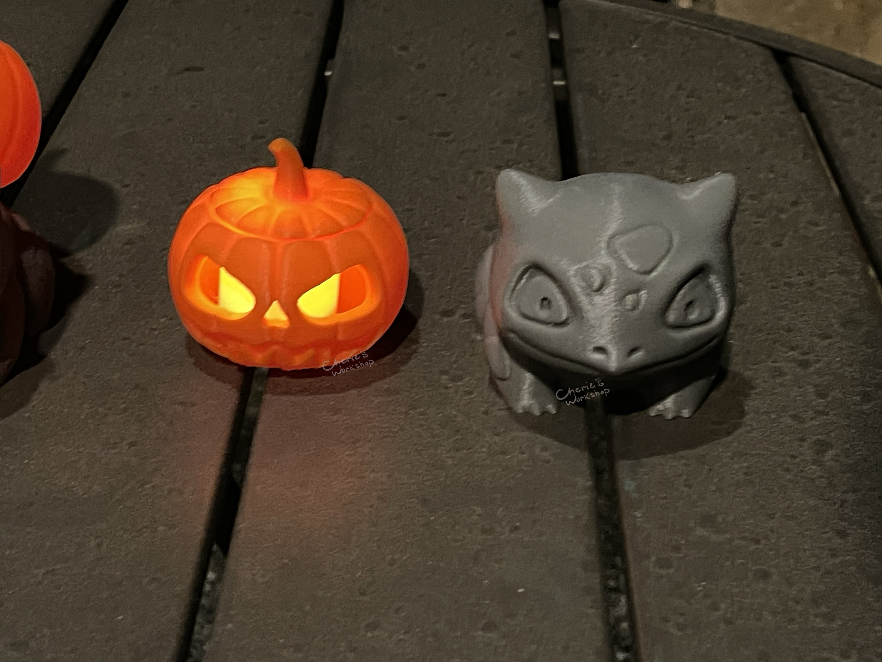 Halloween Pumpkin Bulbasaur With Light - Etsy