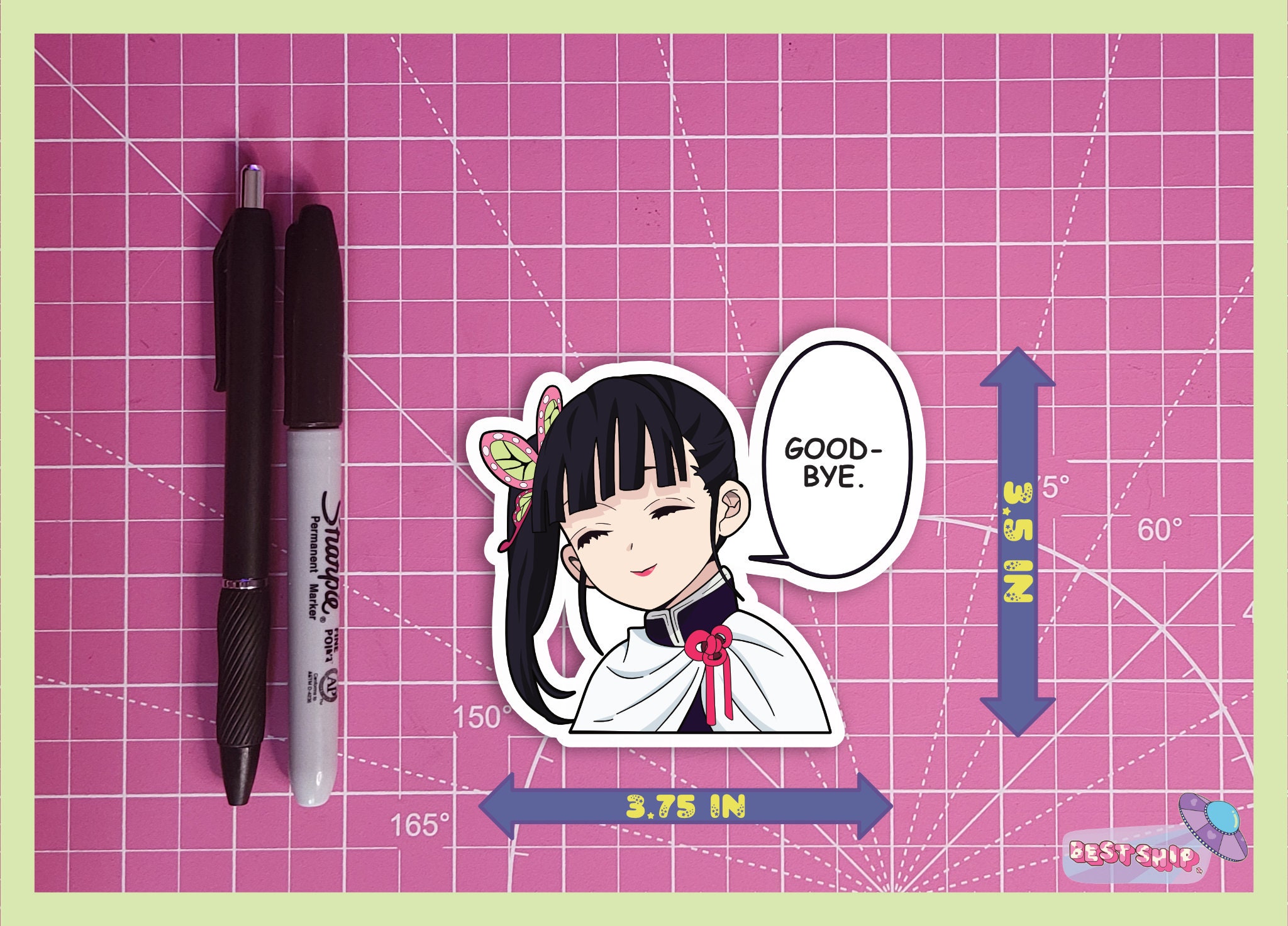 Kanao Goodbye Manga Peeker Anime Otaku Sticker - Etsy