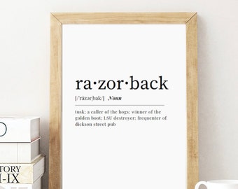 Arkansas Razorbacks Fight Song University of Arkansas - Etsy