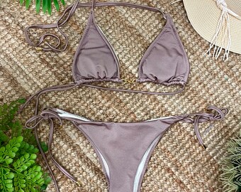 Ruffled Booty Purple Lilac Bikini Cynababy - Etsy