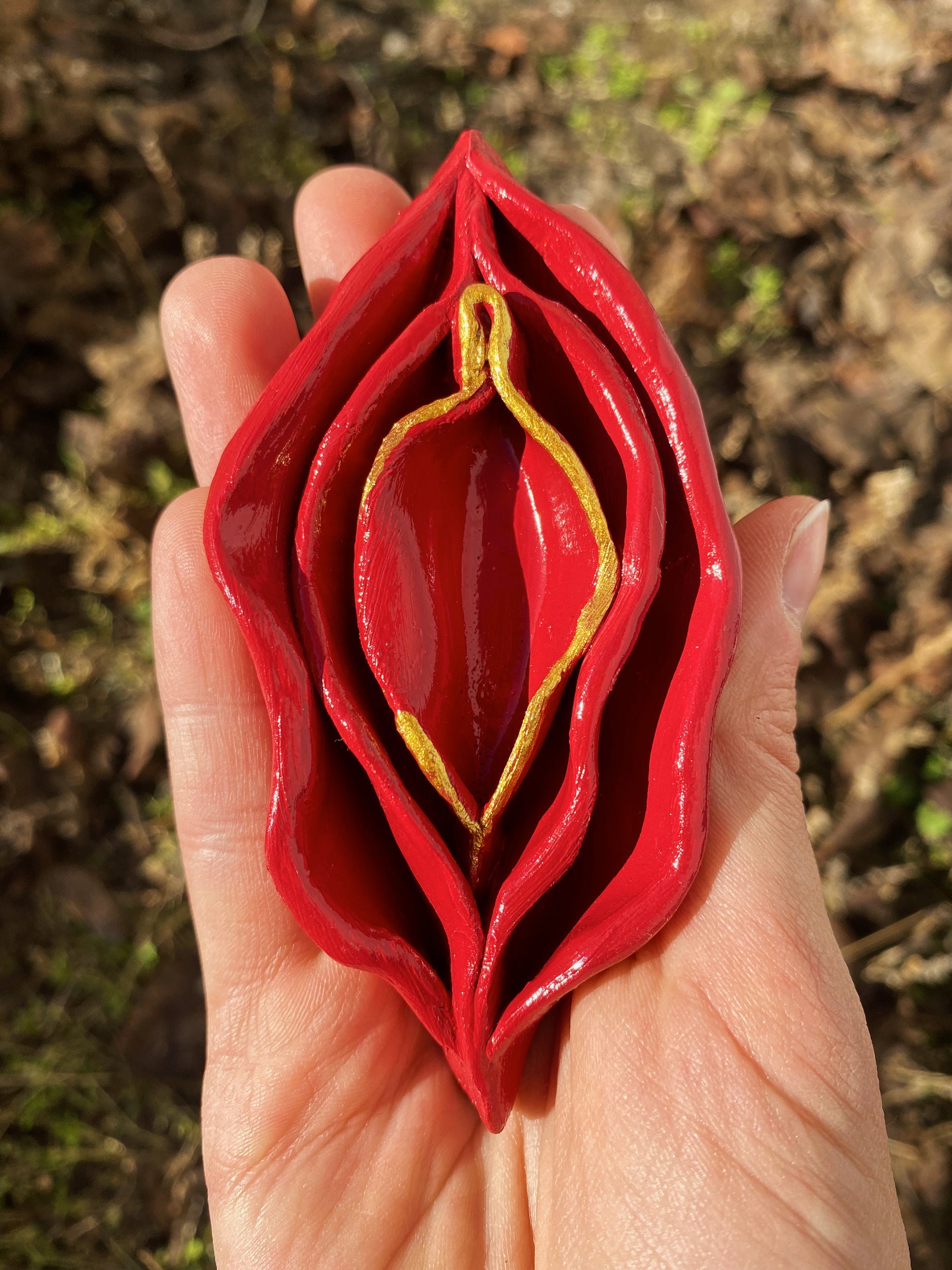 Yoni Art Vulva Womb Menstruation Cycle Shakti Clay Wall Art the Wild Woman Goddess Woman's Day ...