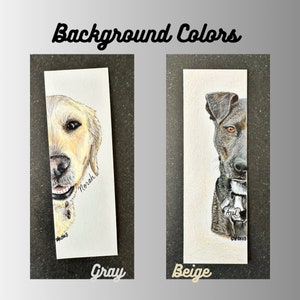 Custom Pet Portrait Bookmark From Photo | Laminated | Personalized Art ...