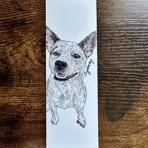 Custom Pet Portrait Bookmark From Photo | Laminated | Personalized Art ...