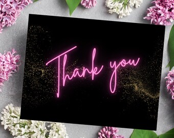 Neon Glow Party Thank You - Etsy