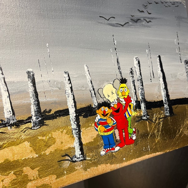 Elmo Kaws Paintings - Etsy
