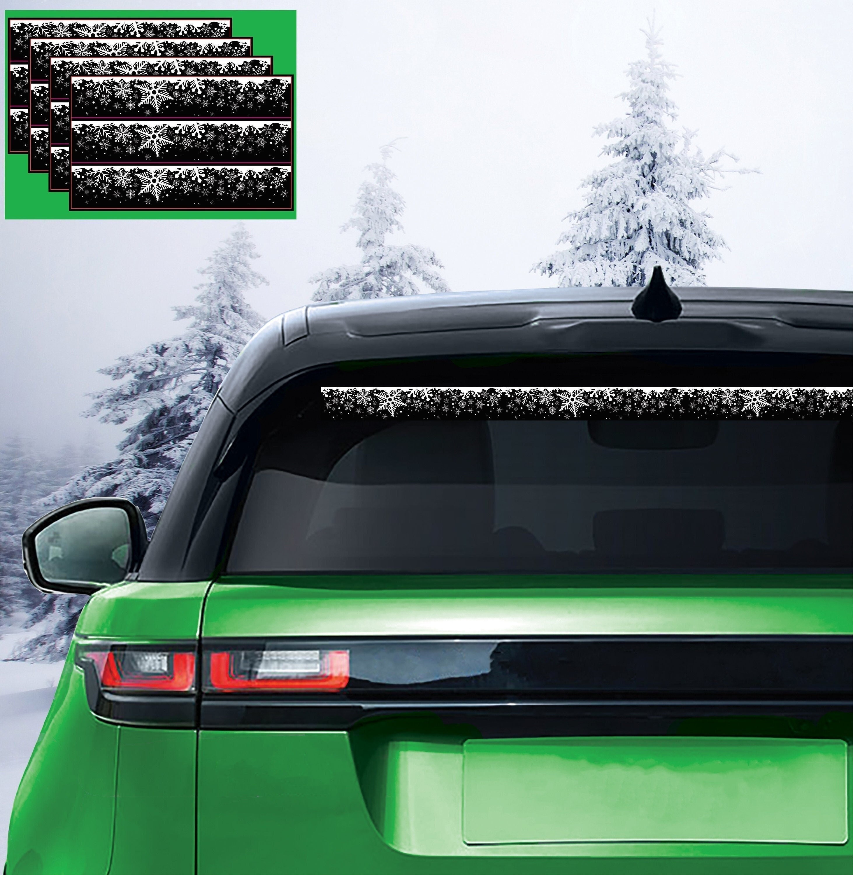 Christmas Car Wrap Frost Window Decals 4 Pack, 11 Feet Total, for Car ...