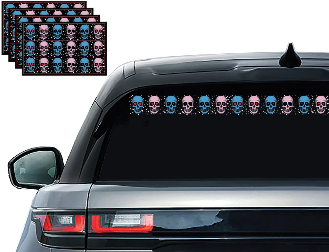 Halloween Car Wrap Skulls Window Decals 72 Count - Etsy
