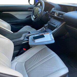Portable Car Desk With Removable Clipboard -travel Desk With Drink ...
