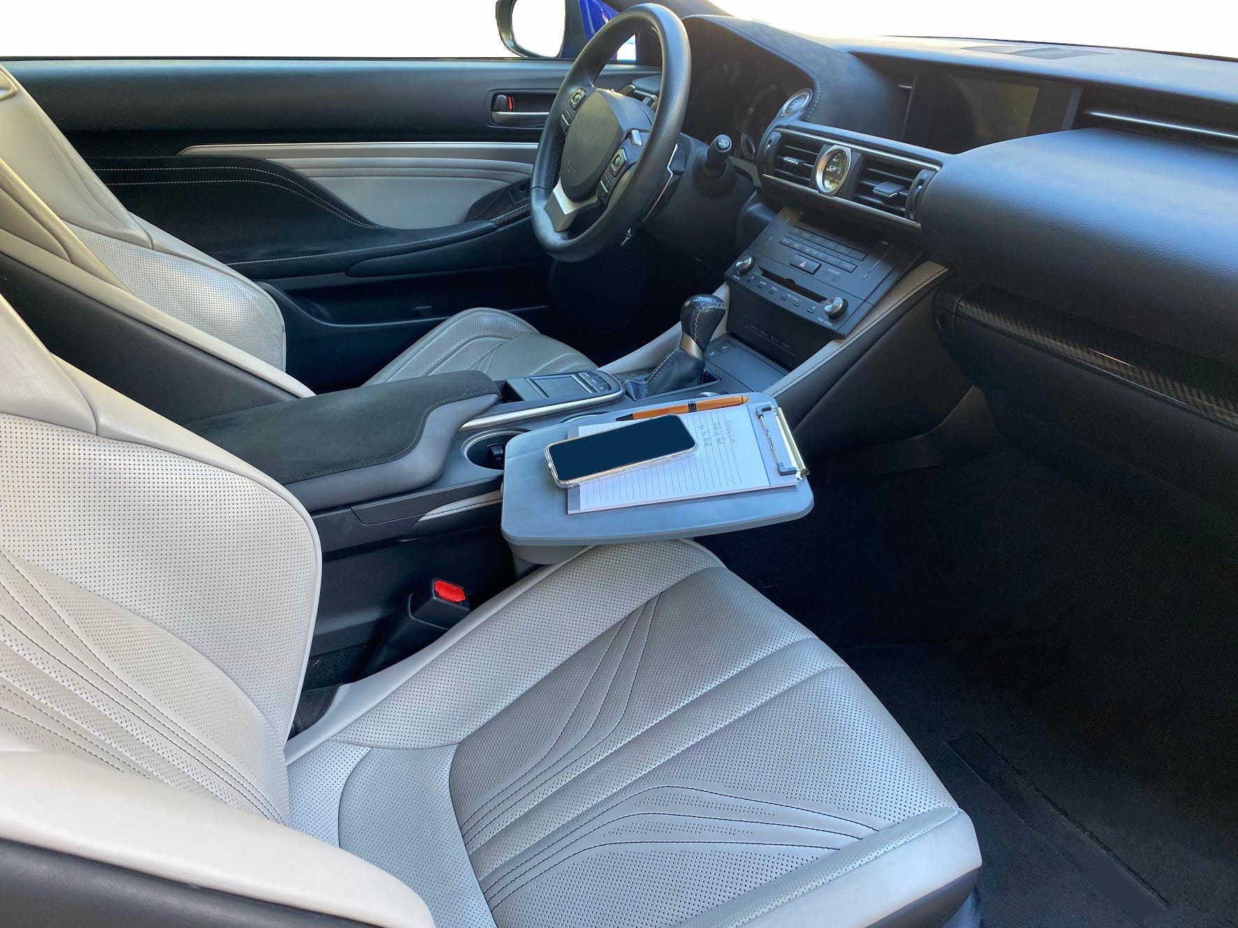Portable Car Desk With Removable Clipboard -travel Desk With Drink ...