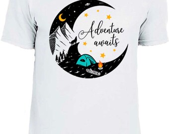 Adventure Awaits T-shirt Outdoor T-shirt Adventure is - Etsy