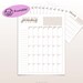 Minimalist Neutral Vertical Undated Monthly Calendar, Printable Blank ...