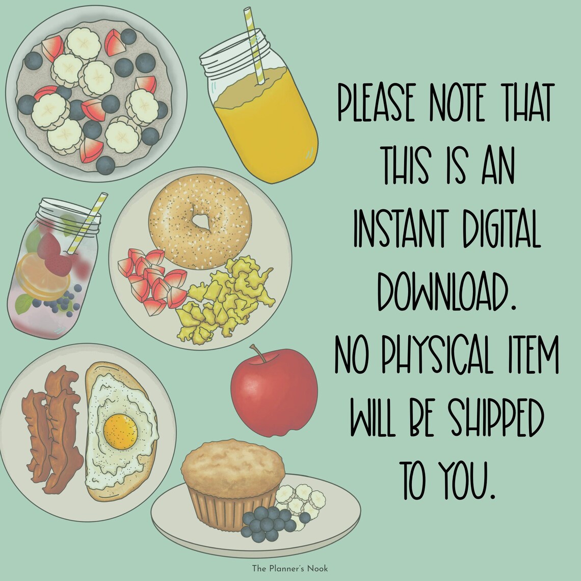 Brunch Digital Stickers, Goodnotes Stickers, Noteshelf Stickers, Pre ...