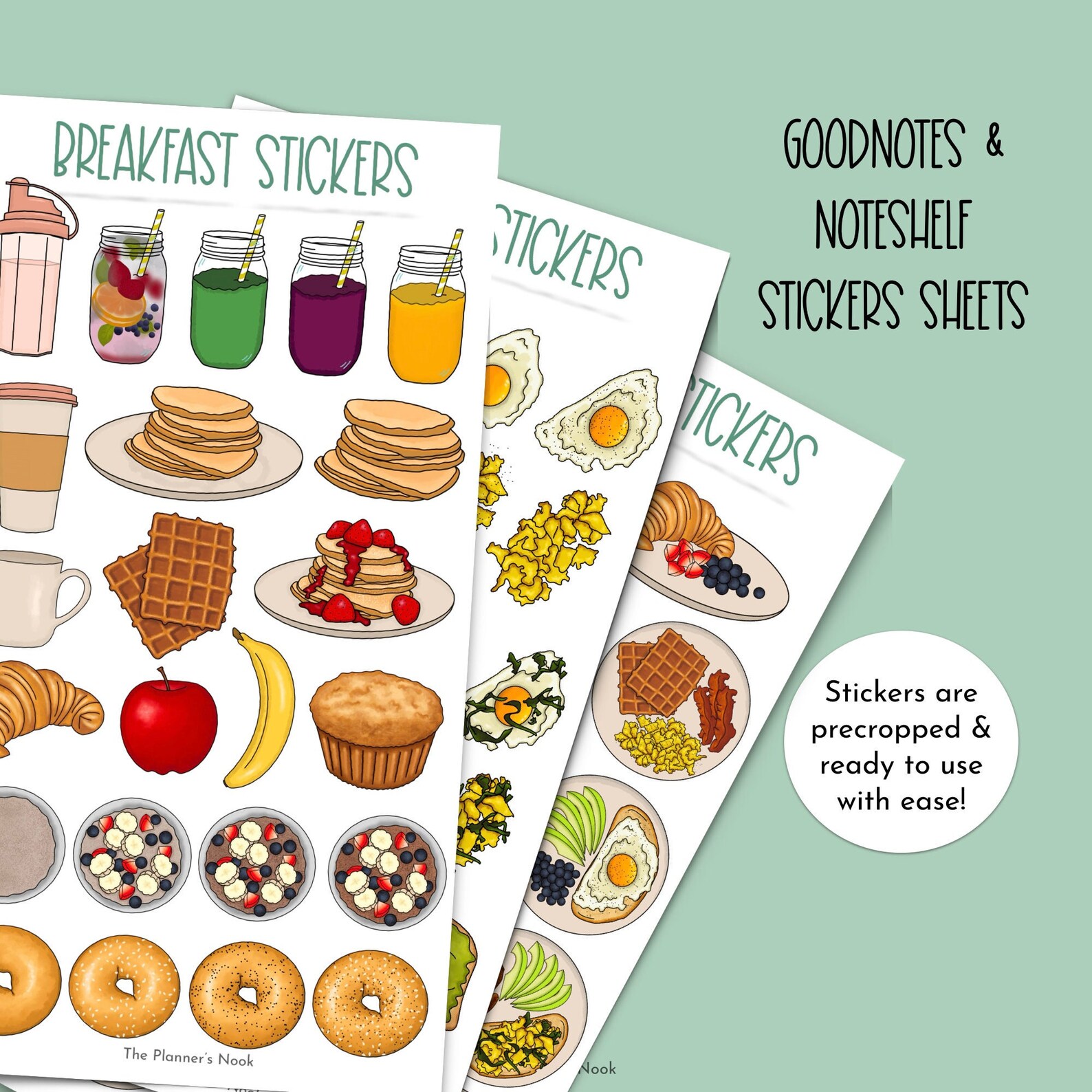 Brunch Digital Stickers, Goodnotes Stickers, Noteshelf Stickers, Pre ...