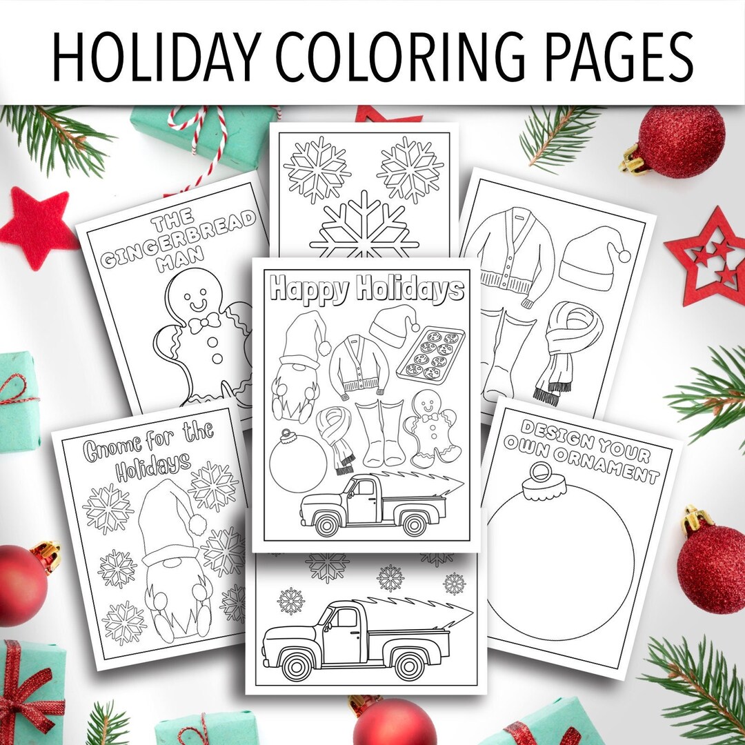 Christmas Coloring Pages, Printable Christmas Coloring Sheet, Christmas ...