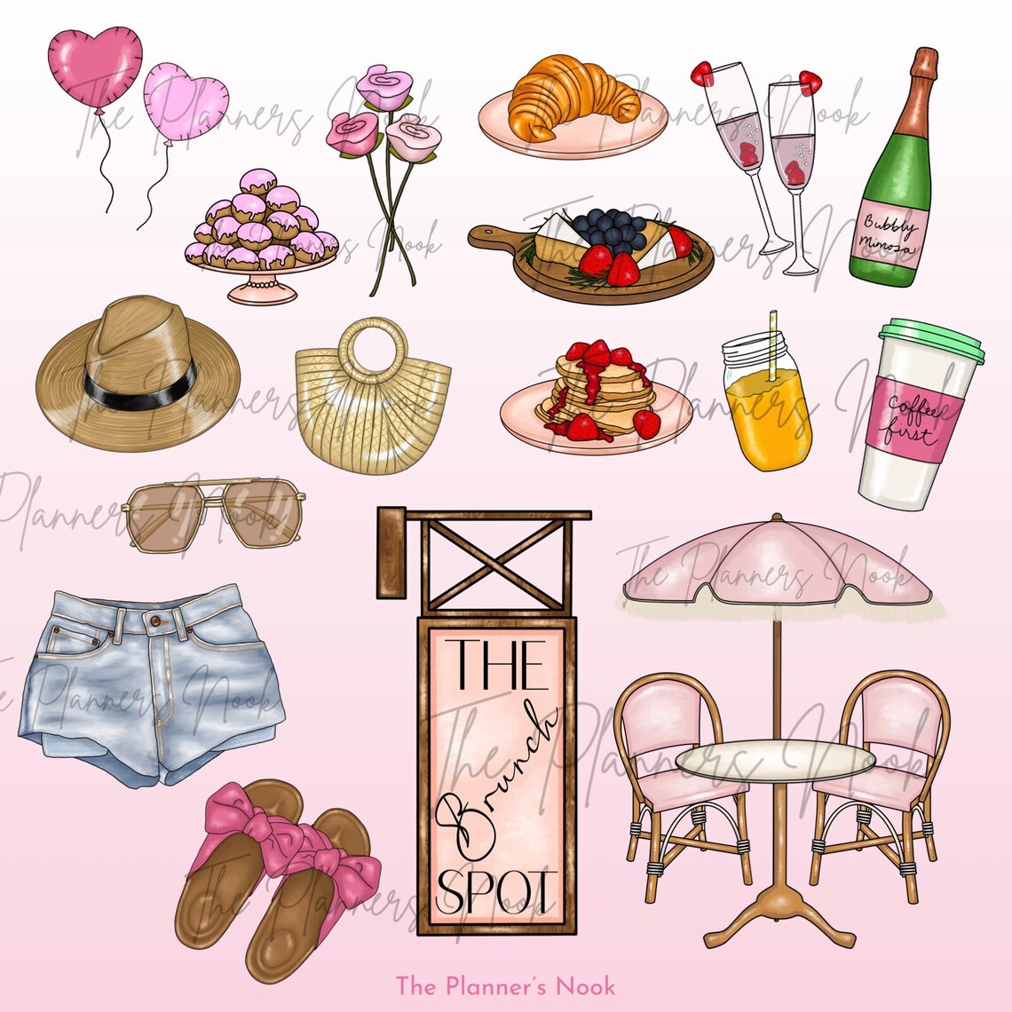 Girls Brunch Clipart Girls Trip Bachelorette Brunch Birthday Friends ...