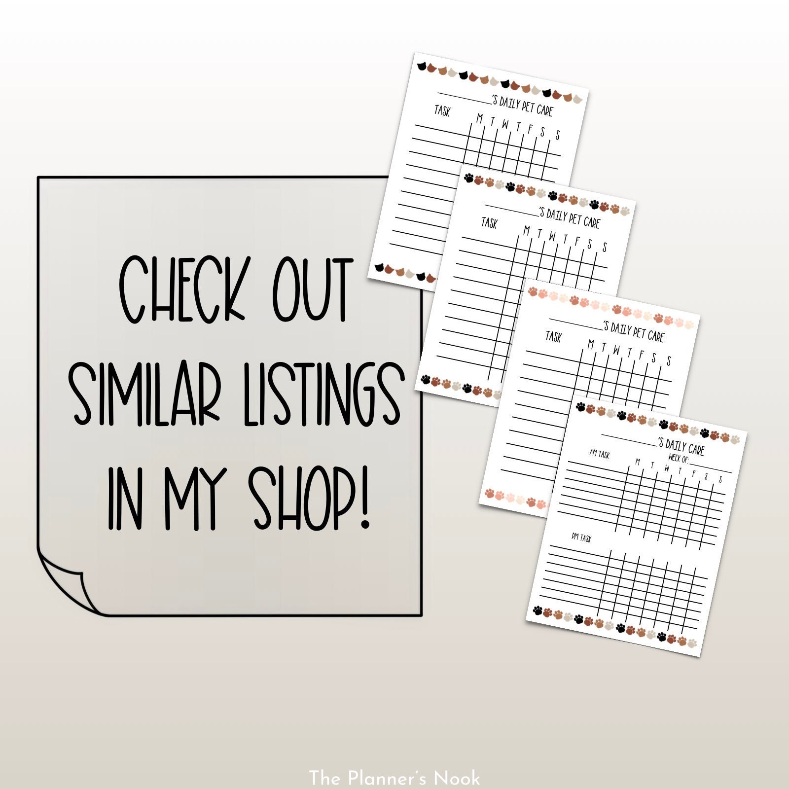 Printable Cat Care Chart, Weekly Cat Care Schedule, Cat Tasks and ...
