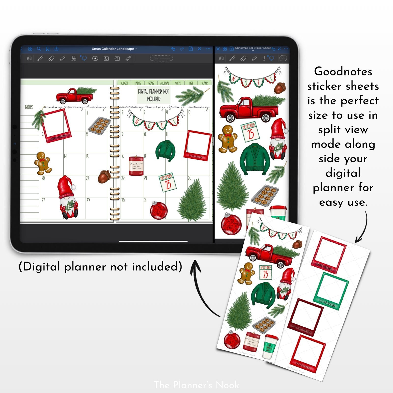 Christmas Clipart December Holiday Season Digital Planner Stickers ...