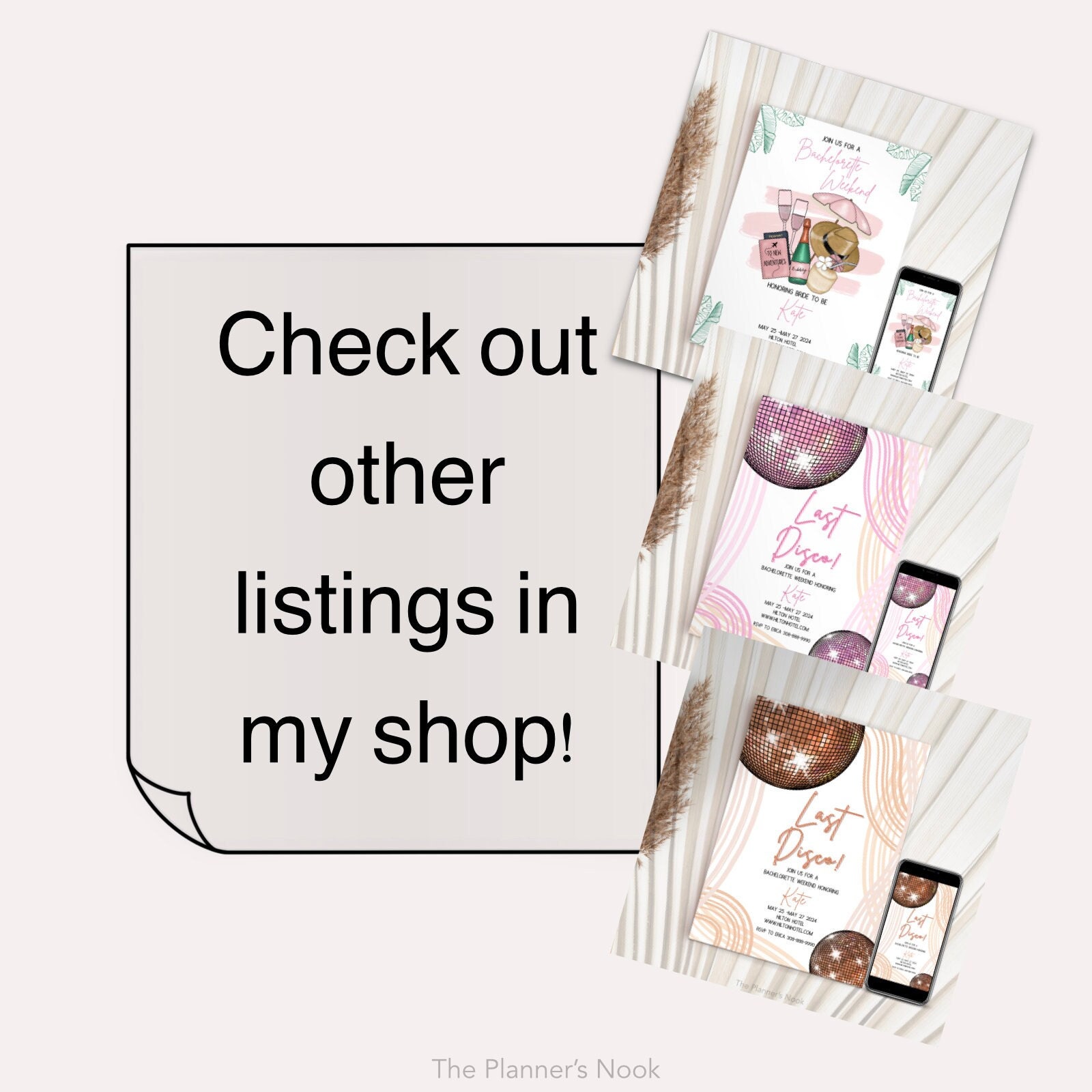 Girls Brunch Invitation, Editable Template (mobile & Printable) - Etsy