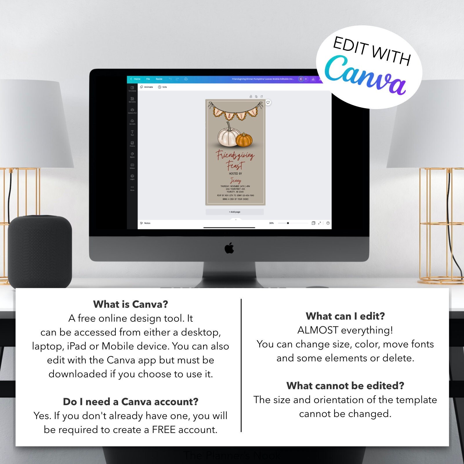 Friendsgiving Feast, Mobile Invitation, Friendsgiving Invite, Pumpkin ...