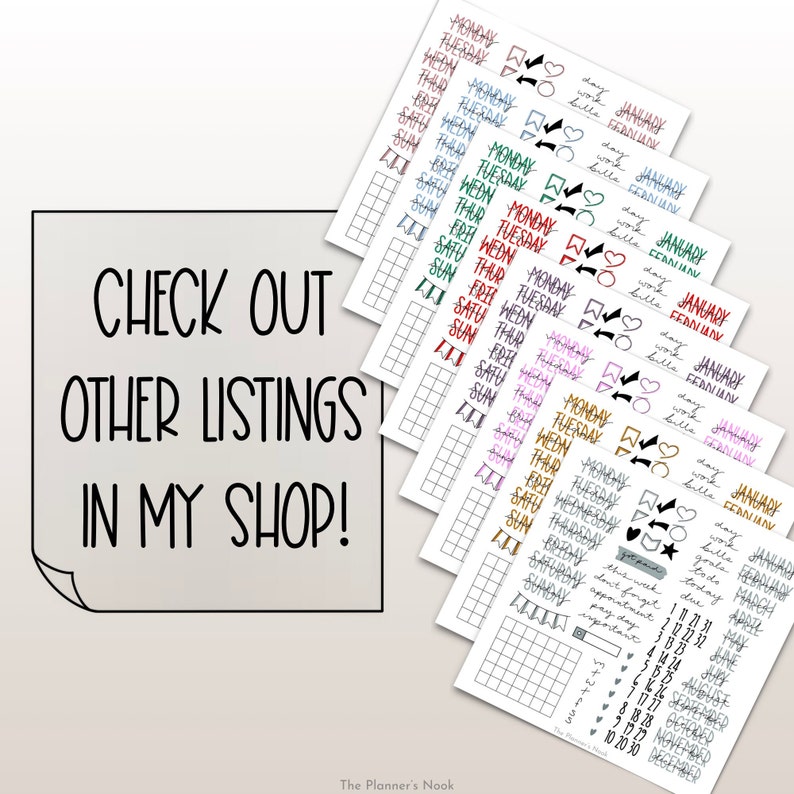 Minimalist Seafoam Green Calendar Digital Stickers for Goodnotes ...
