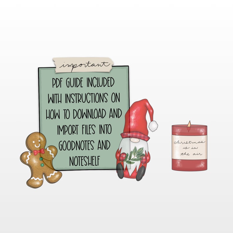 Christmas Clipart December Holiday Season Digital Planner Stickers ...