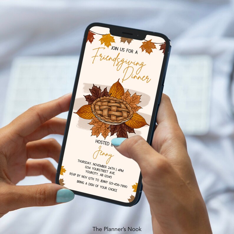 Friendsgiving, Mobile Invitation, Friendsgiving Invite, Dinner ...