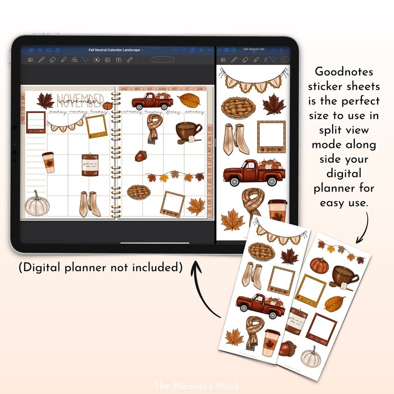 Fall Season Clipart Cozy Autumn Aesthetic iPad Digital Planner Stickers ...