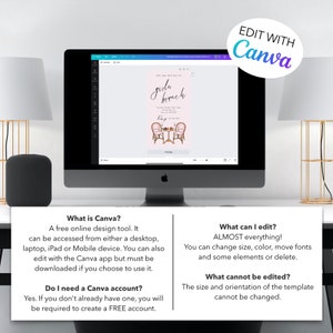 Girls Brunch Invitation, Editable Evite, Mobile and Printable (digital ...