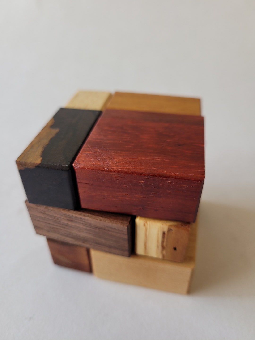 Wooden Cube Desk Ornament//finger Fidget - Etsy