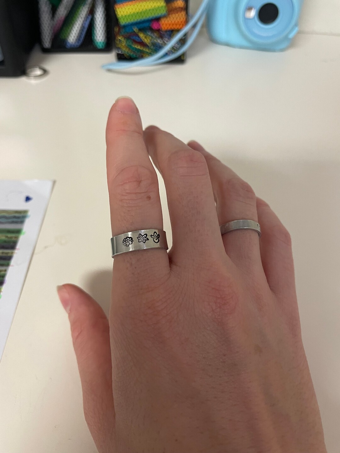 Customized Birth Flower Ring - Etsy