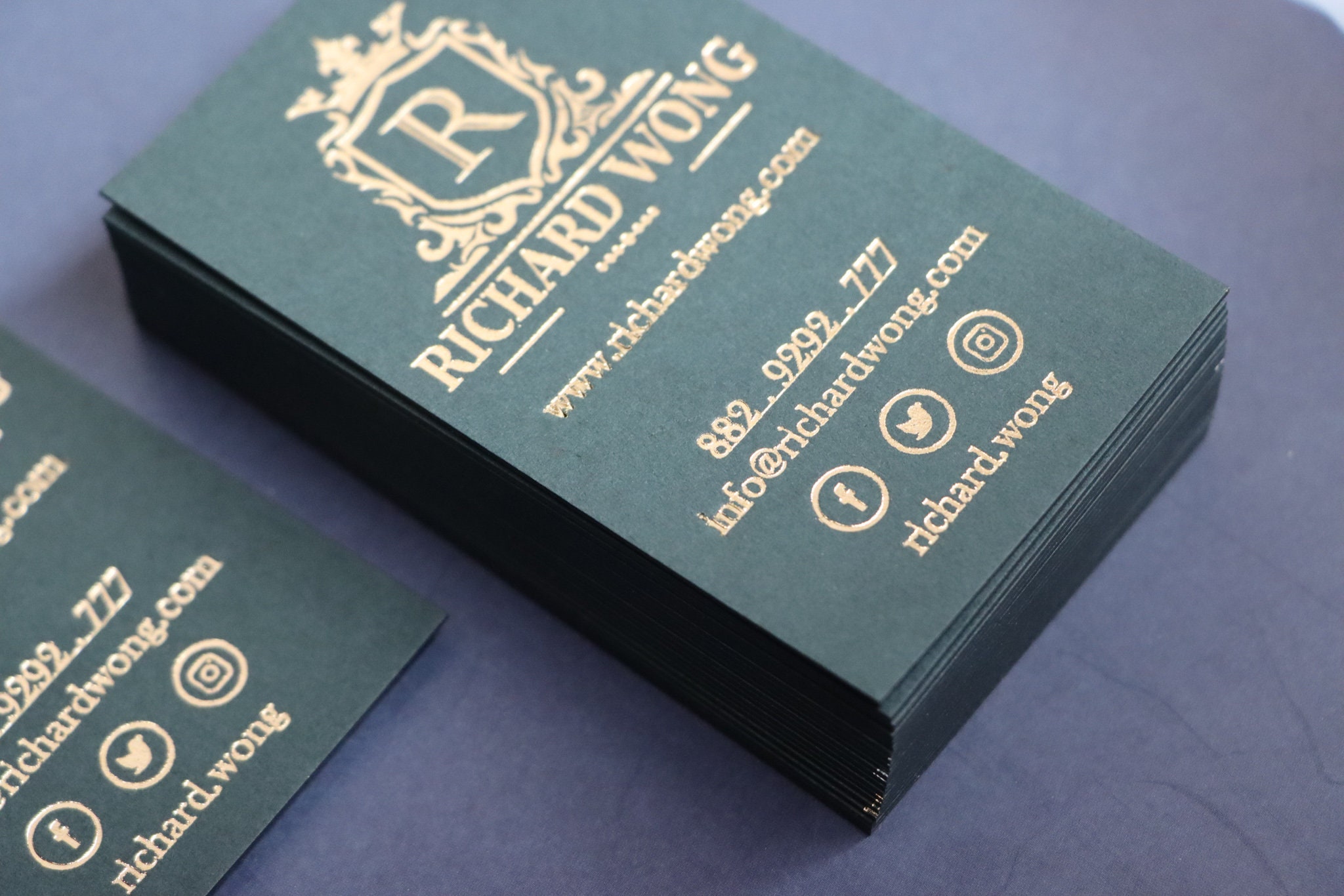 Gold Foiled Business Cards - Etsy
