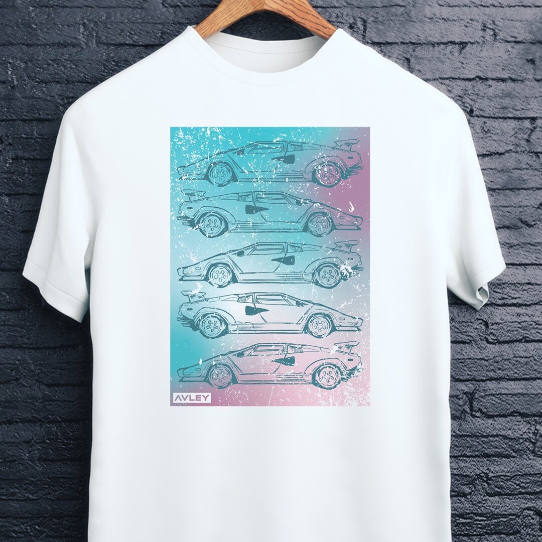 Lamborghini T-shirt, Original Design, White - Etsy