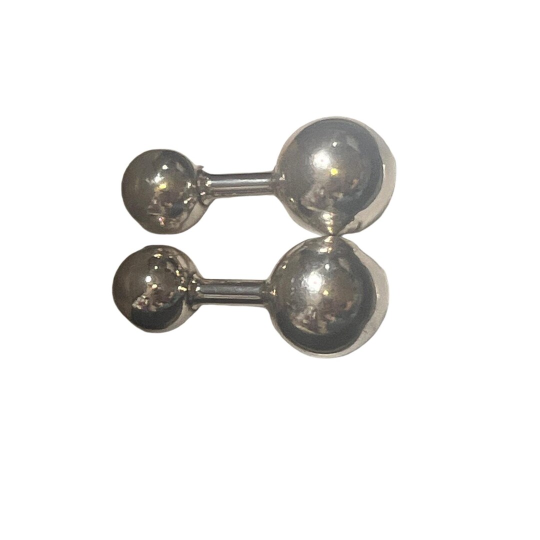 Harvey Avedon Rare Sterling Silver Barbell Cufflinks 6 Grams - Etsy