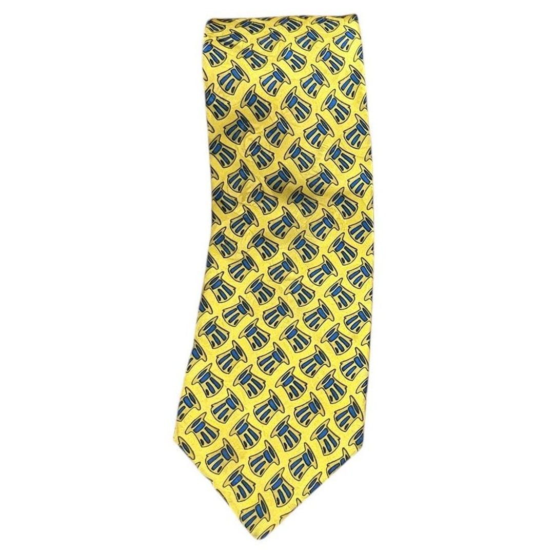 Grateful Dead Uncle Sam First Set Yellow Gold Blue Silk Tie RARE ...