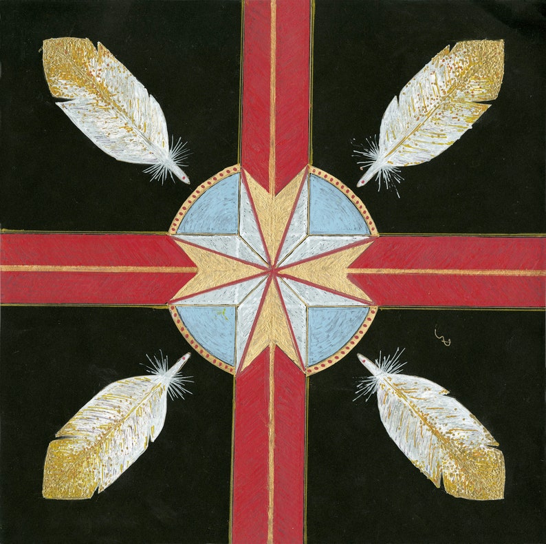 Four Tribes of the Golden Arrow, Mi'kmaq Native American Art ...