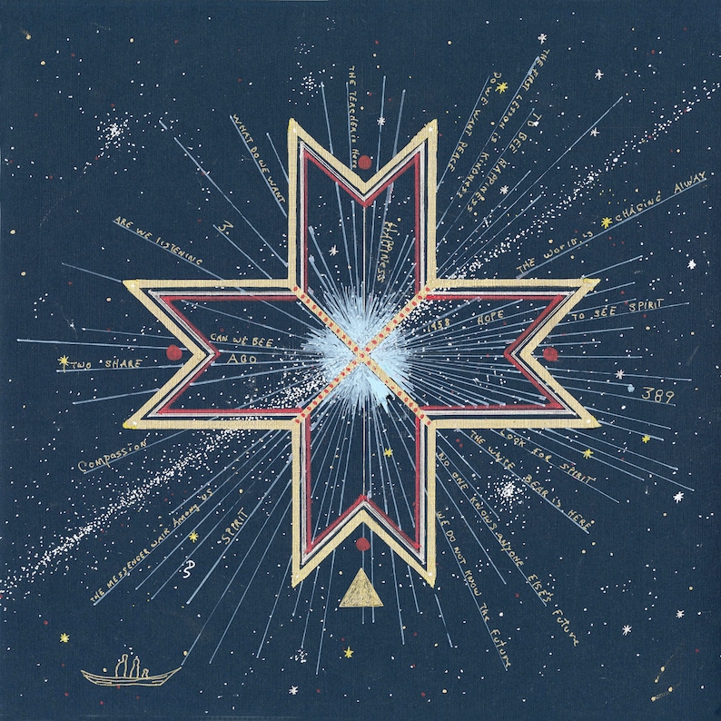 Northern Star, Mi'kmaq Native American Art, Indigenous Art, Signed by ...