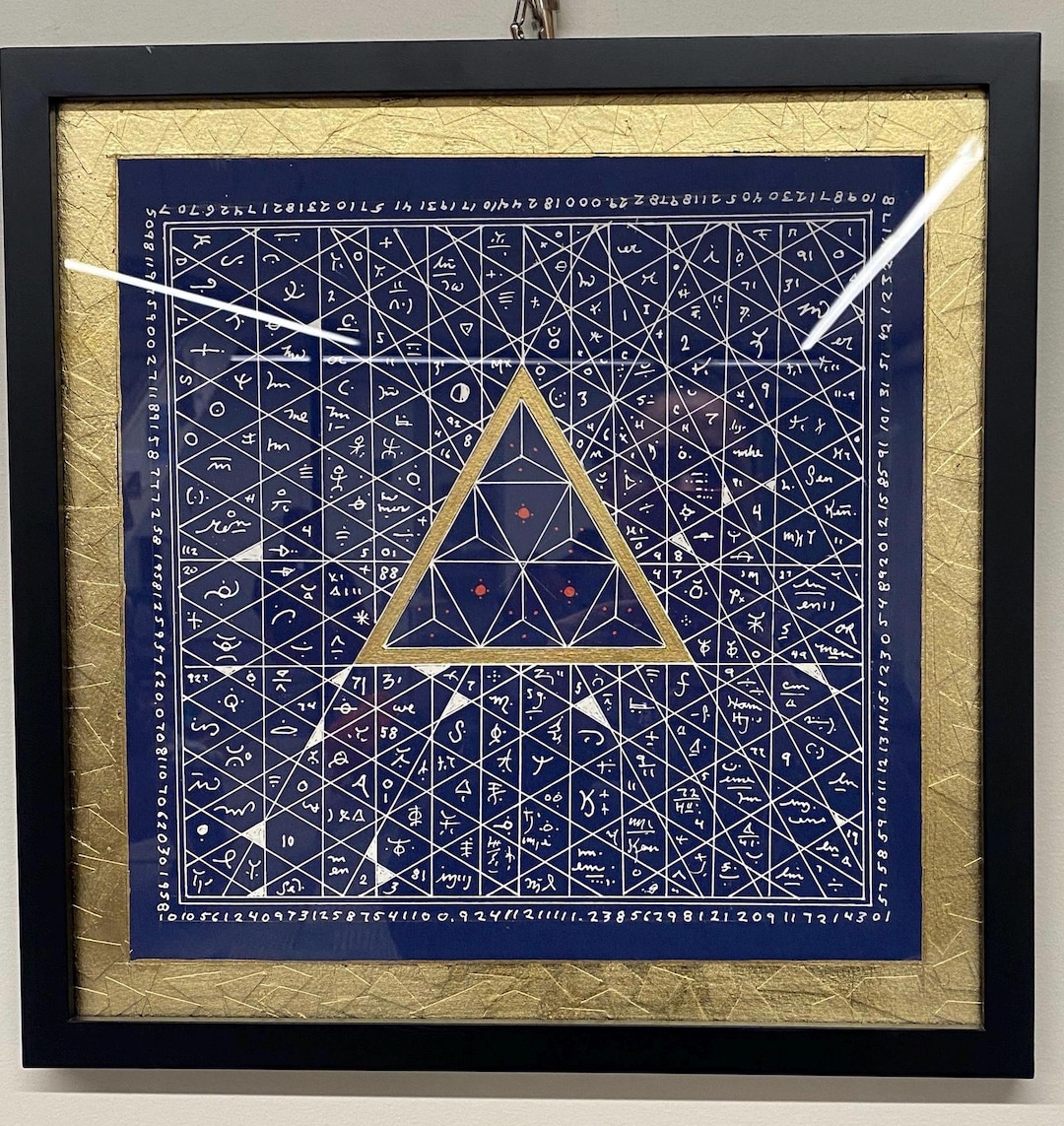 Hand Embellished Knights Templars Secret, 24k Gold Leaf, Triangle ...