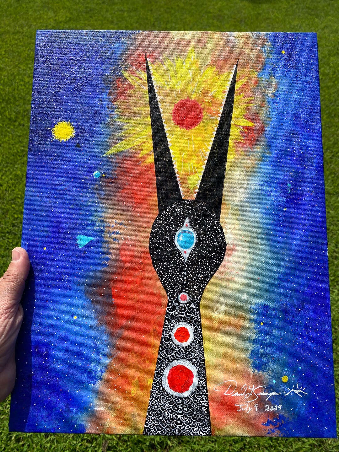 Original Painting, Bird Who Tried to Steal the Sun, Mi'kmaq Native ...