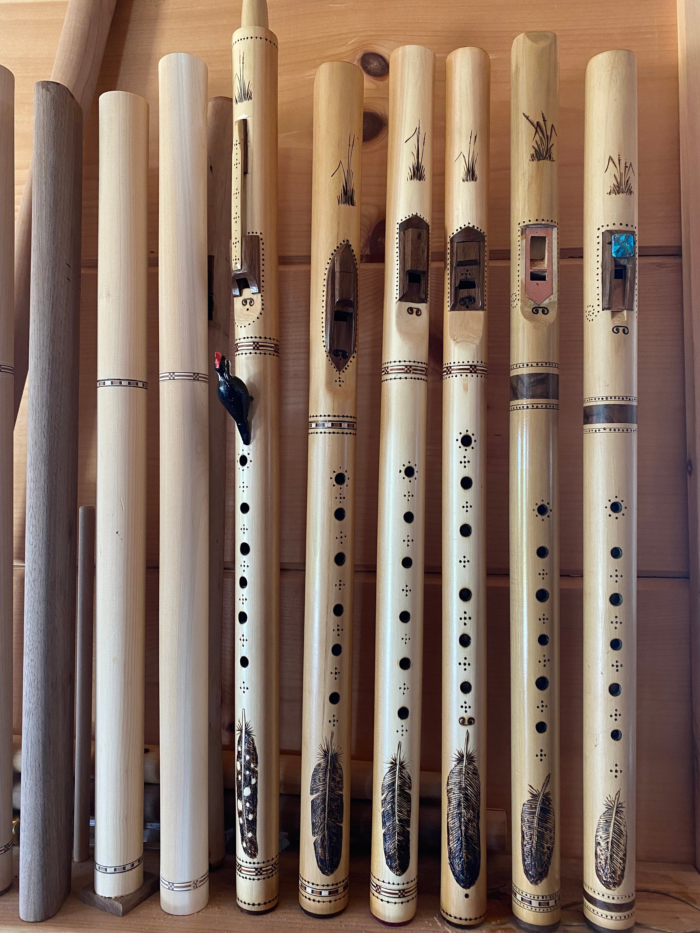 Custom Made Authentic Native American Flute, Traditional Mi'kmaq Cedar ...