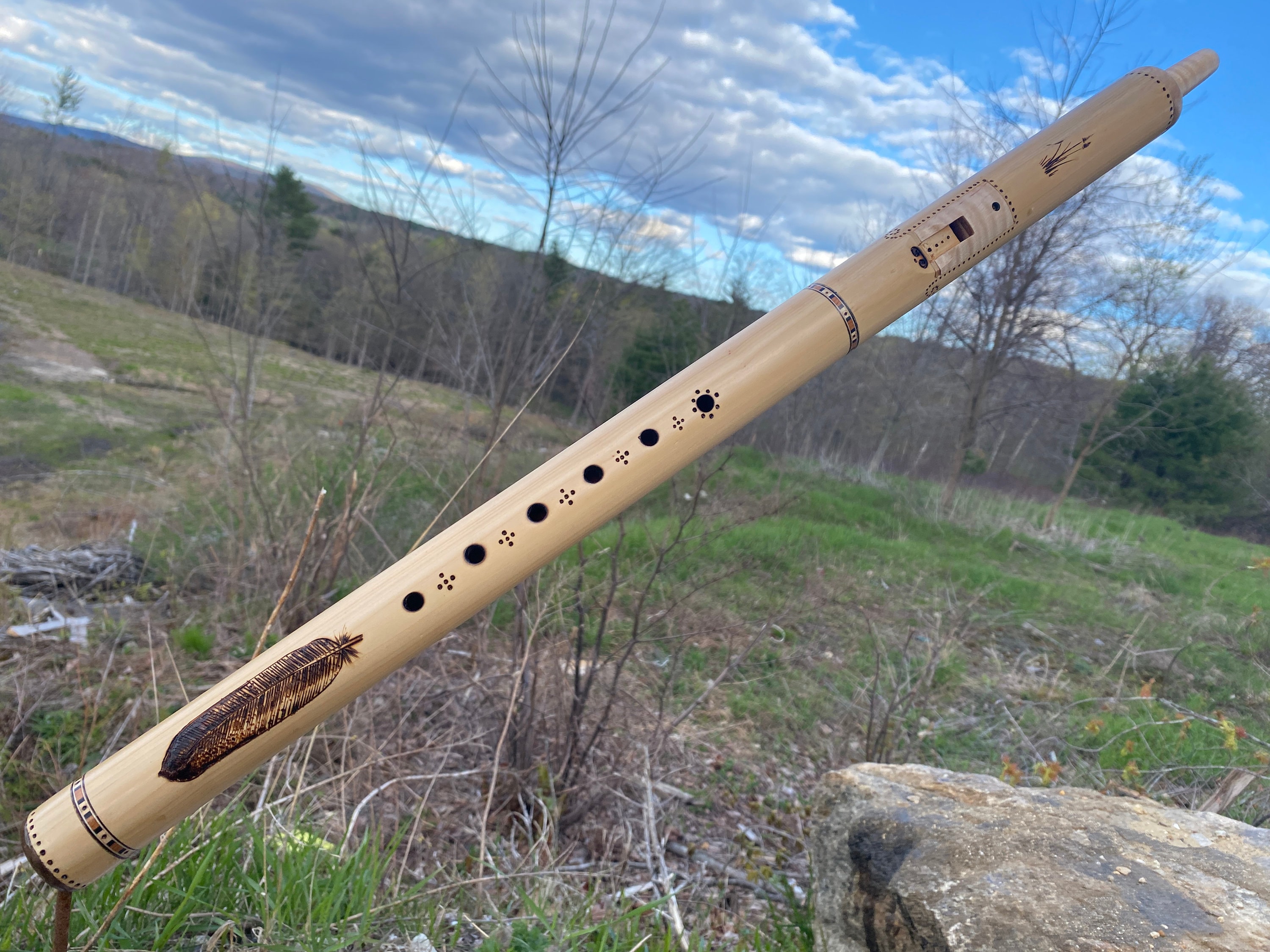 Custom Made Authentic Native American Flute, Traditional Mi'kmaq Cedar ...