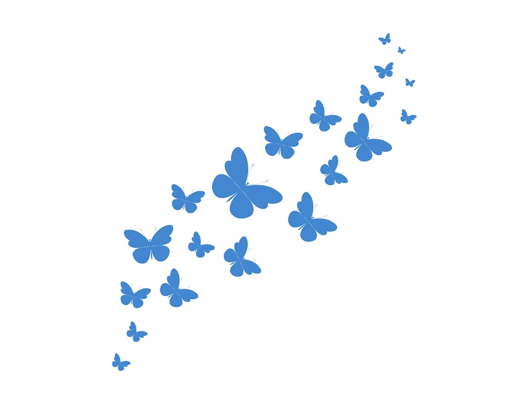 Blue Butterflies SVG Instant Download SVG PNG Jpg Digital - Etsy