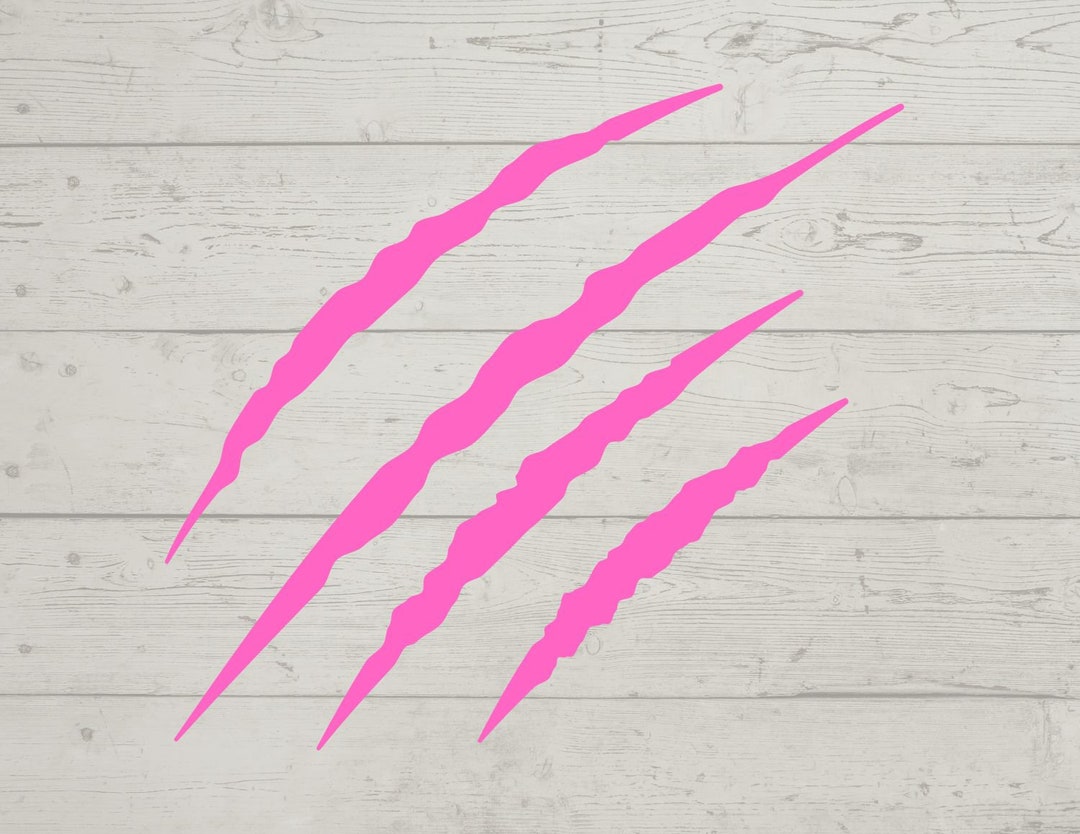 Claw Marks Pink SVG Instant Download SVG, PNG, Jpg Digital Download - Etsy