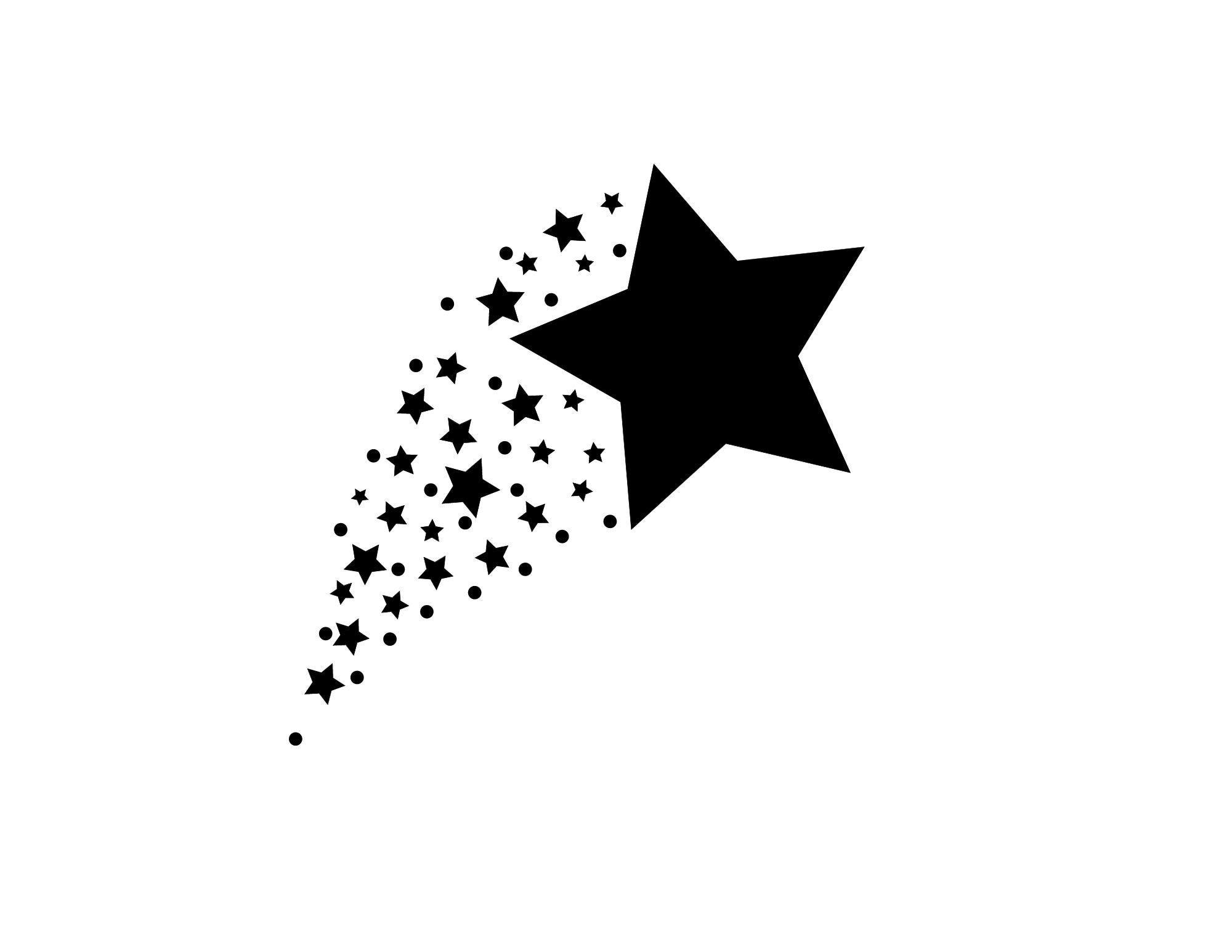Shooting Star With Star Dust SVG Instant Download SVG PNG - Etsy